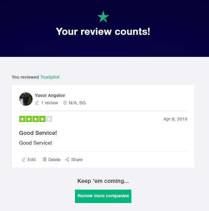 Trustpilot | Puzzel Help Centre